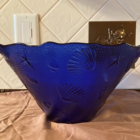 San Miguel | Dining | Rare Large San Miguel Cobalt Blue Bowl With ...